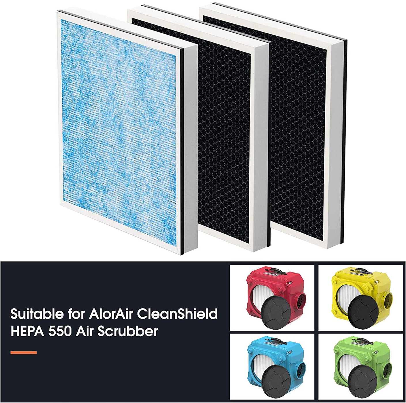 Alorair Hepa/activated Carbon Filter for Cleanshield 550 air scrubber ...